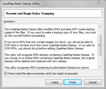 Bates stamping PDFs